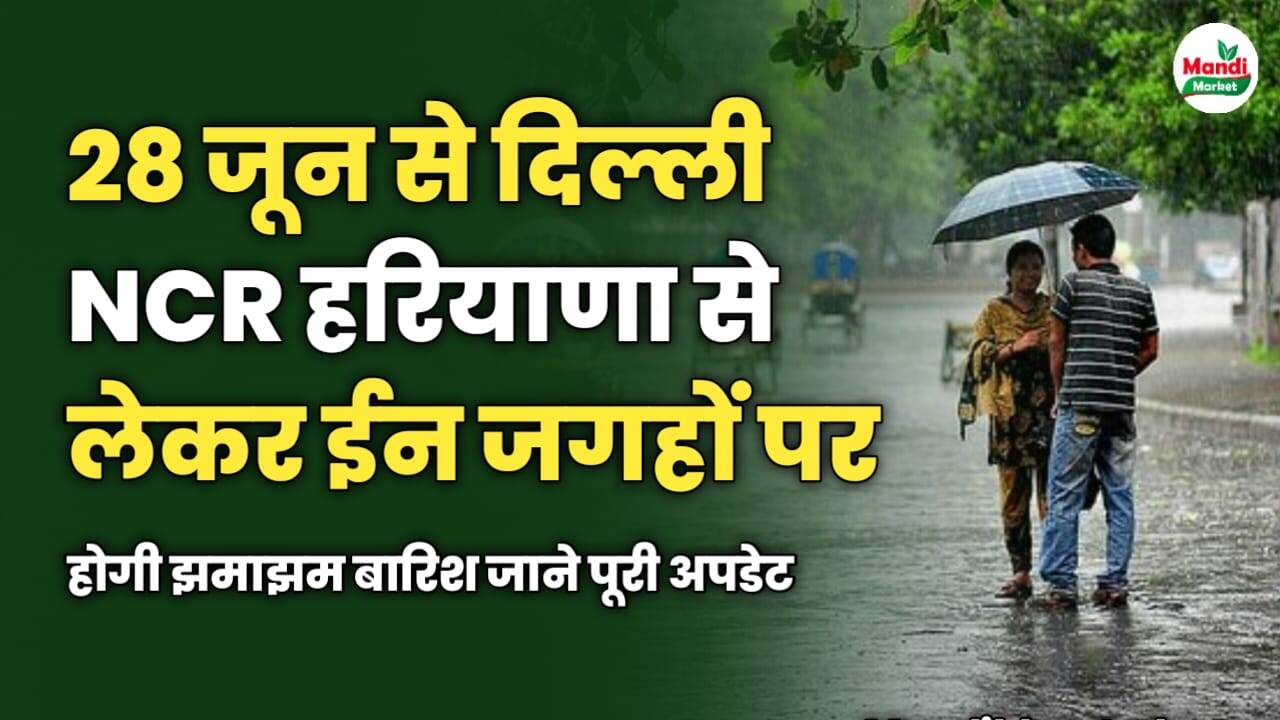 28 जून से दिल्ली NCR हरियाणा से लेकर ईन जगहों पर होगी झमाझम बारिश ...